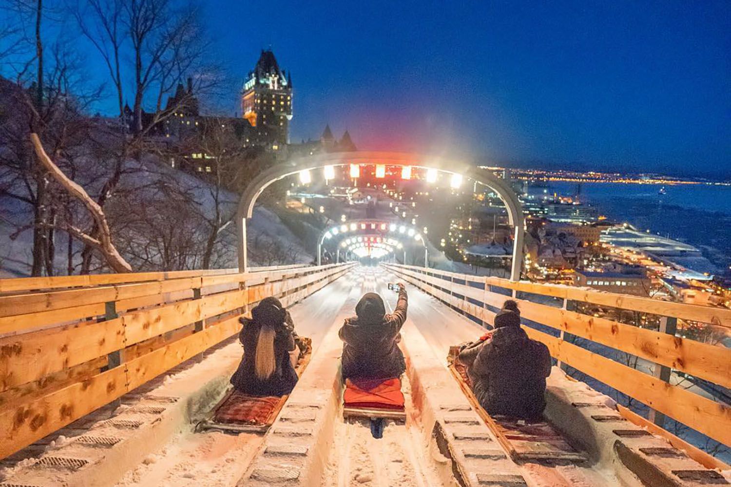 You can slide down this thrilling Canadian toboggan ride at up to 70 km/hr