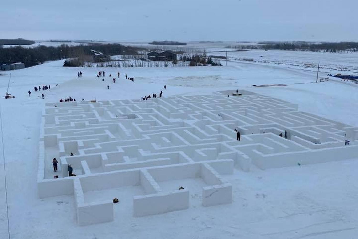 The World's Largest Snow Maze in Canada has nearly doubled in size this ...