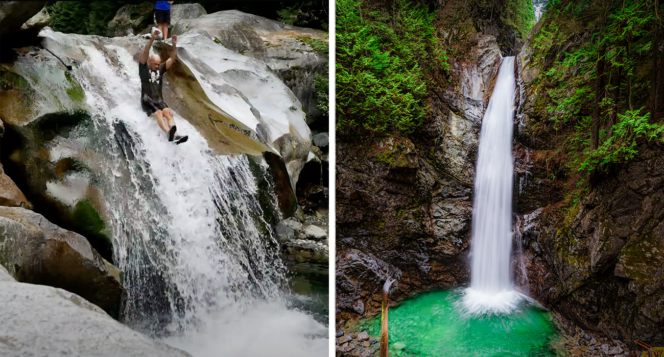 An amazing natural water slide is hidden at these gorgeous falls near ...
