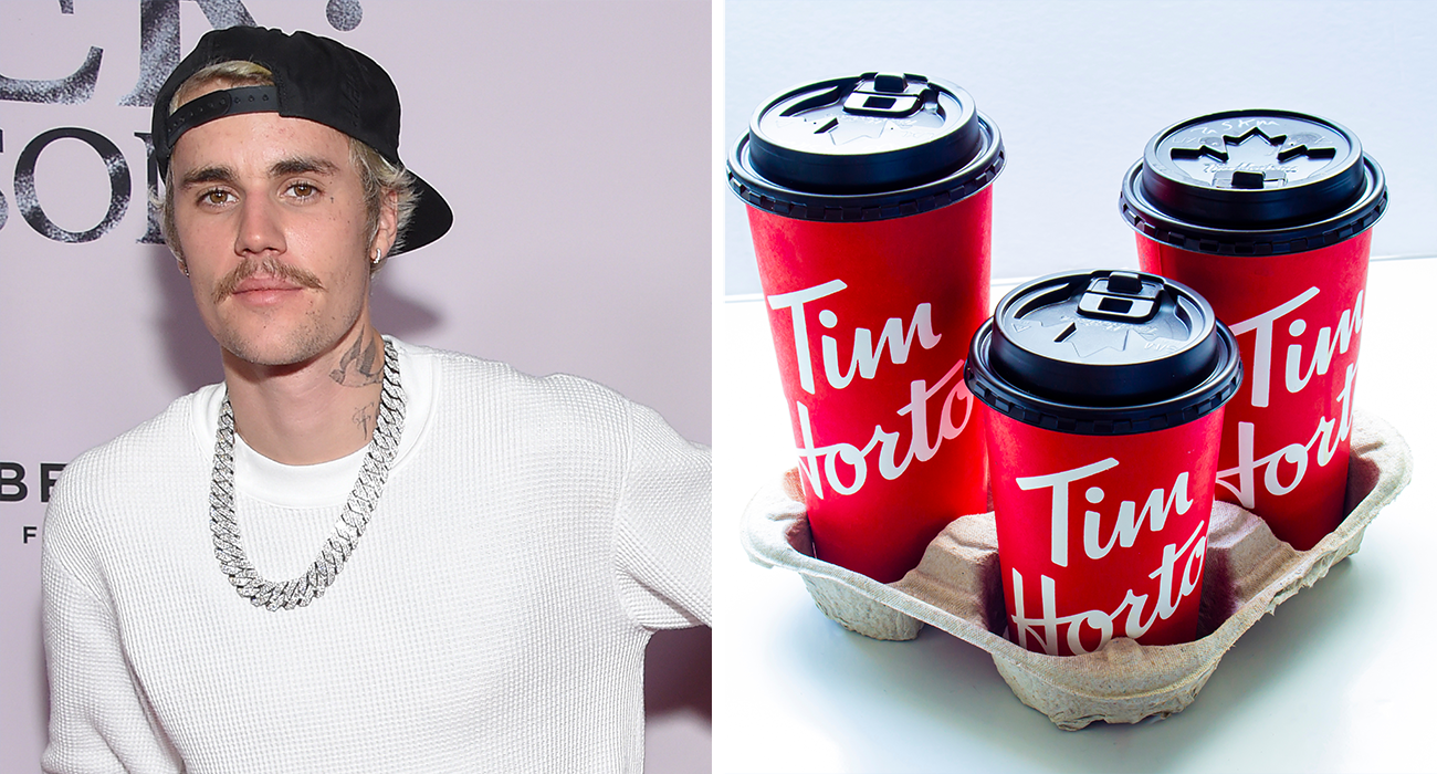 Justin Bieber & Tim Hortons teased a collab and people are very excited
