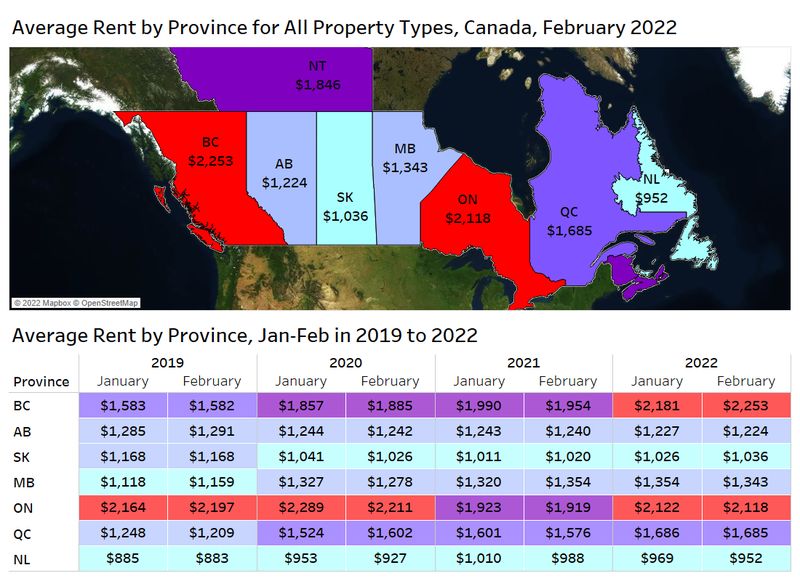 Here are the cheapest cities to rent a one-bedroom in Canada right now