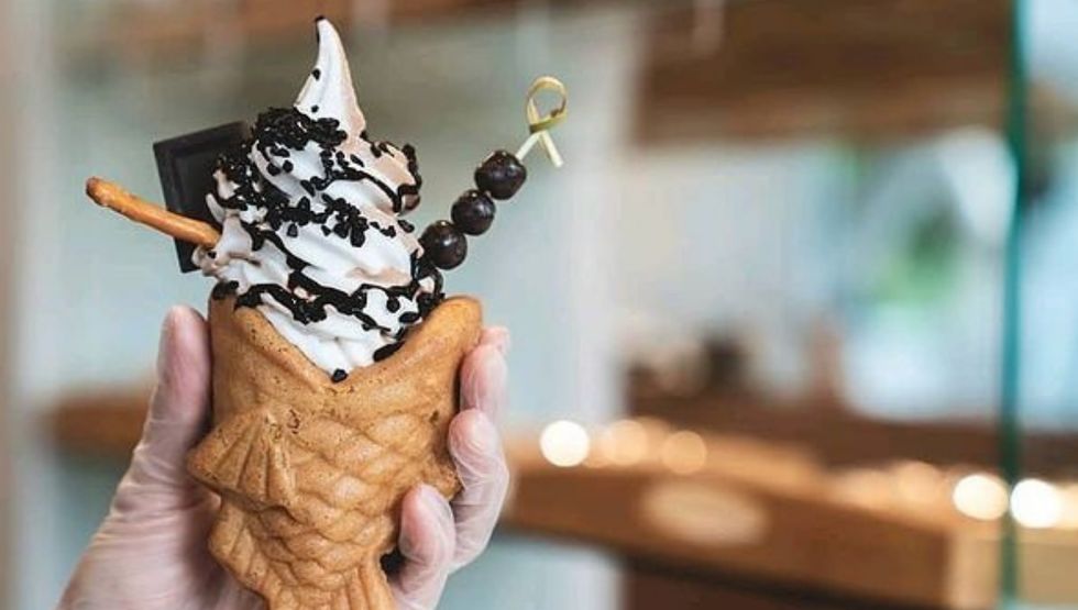 Stuffies Pastries Cafe in Edmonton serves teddy bear shaped desserts
