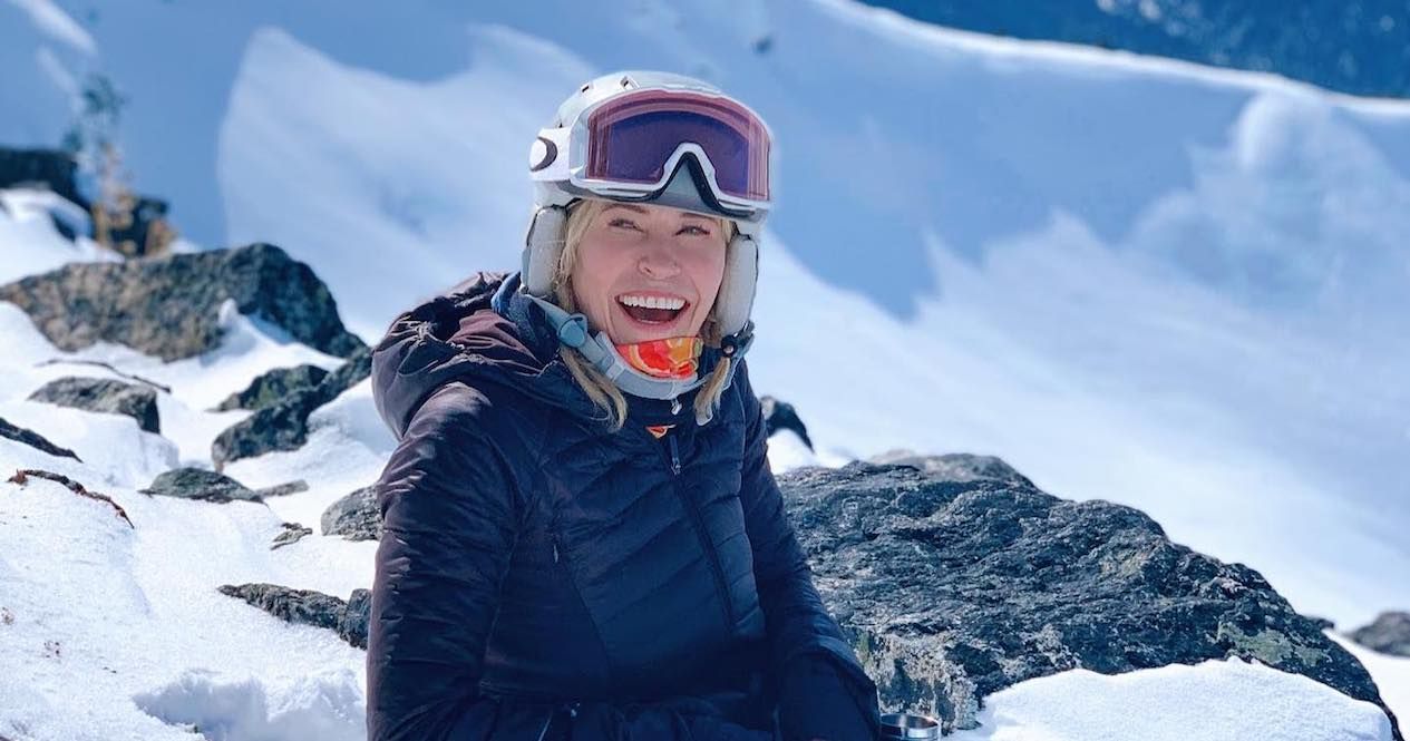 Chelsea Handler goes "topless" skiing in Whistler for her birthday