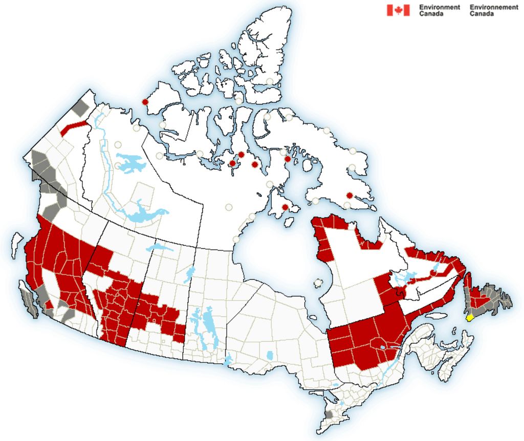 What are the coldest places in Canada right now?