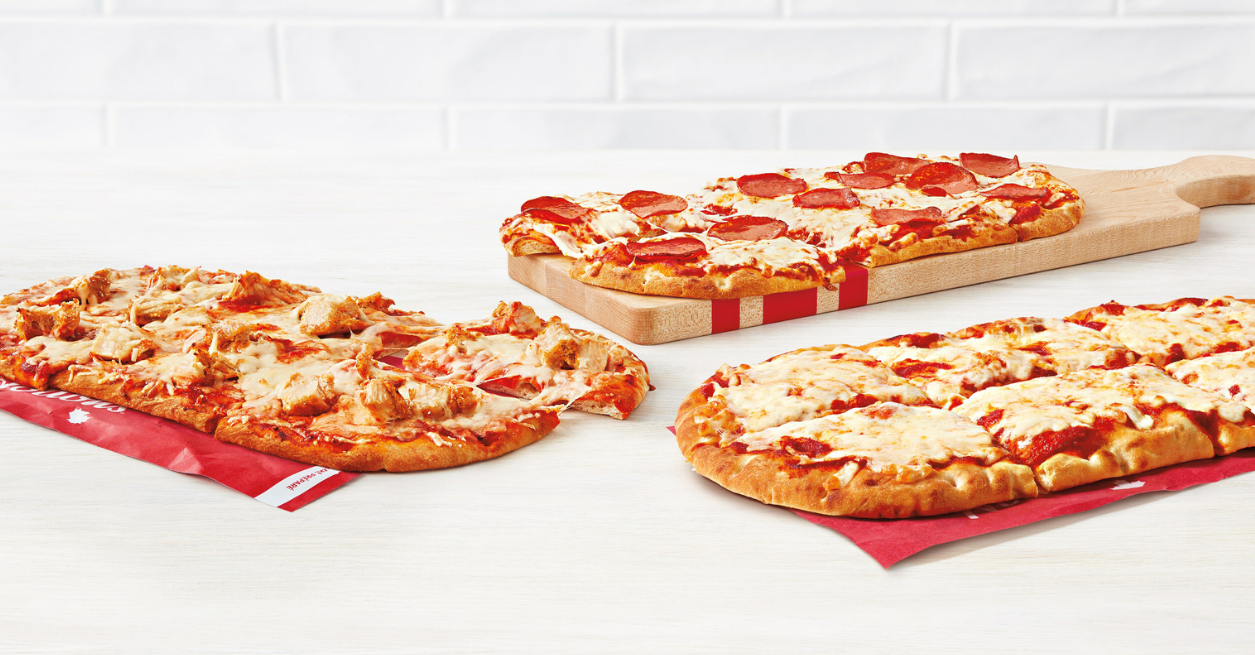 You can try the Tim Hortons flatbread pizza in Calgary today