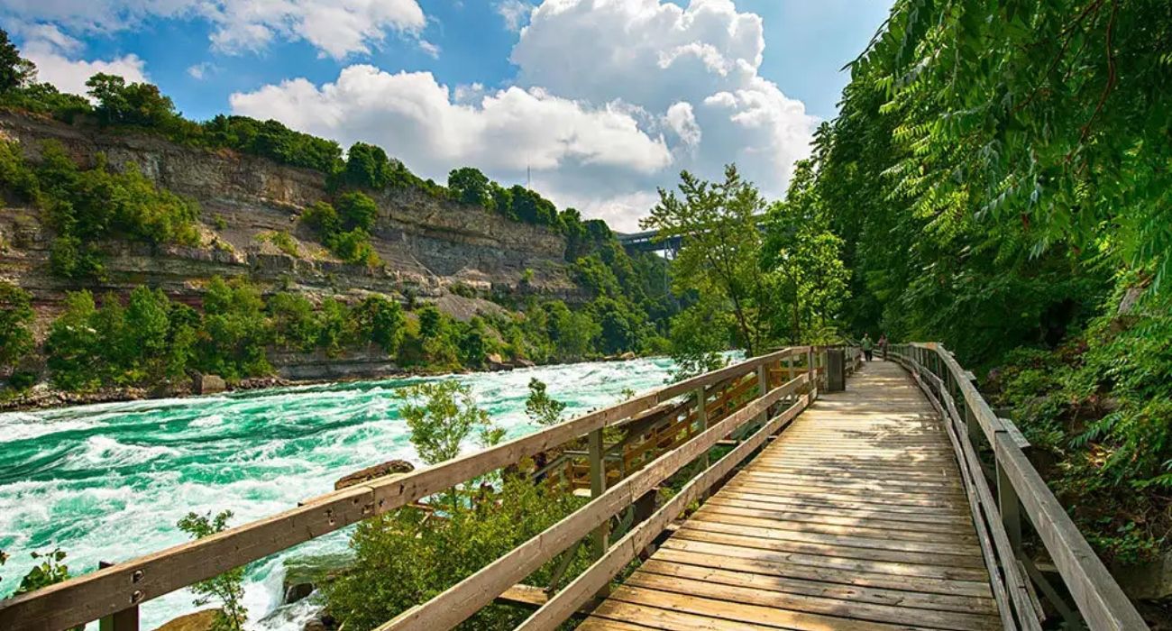 White Water Walk is a boardwalk trail along whitewater rapids