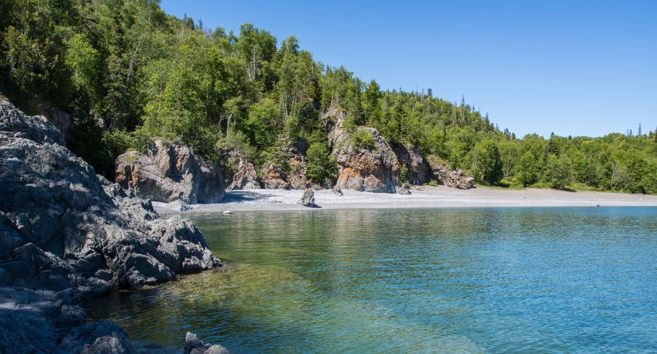 Quetico Provincial Park has towering cliffs & majestic waterfalls