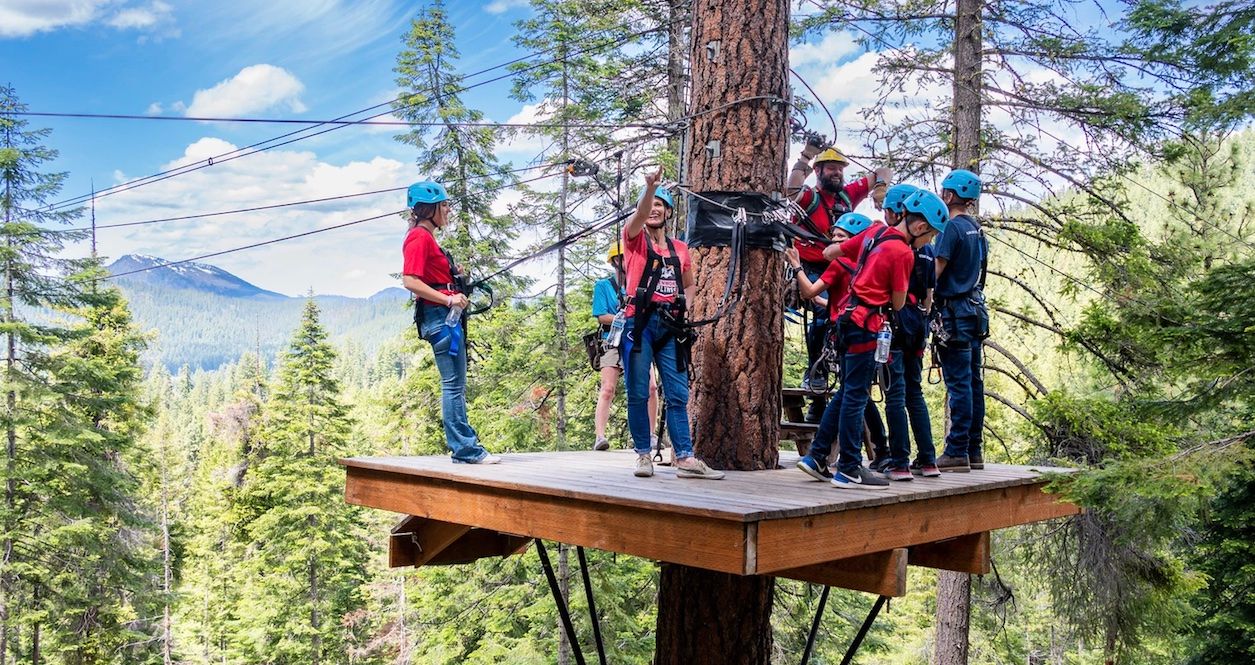 Soar over 190' high on Leavenworth Ziplines Washington adventure