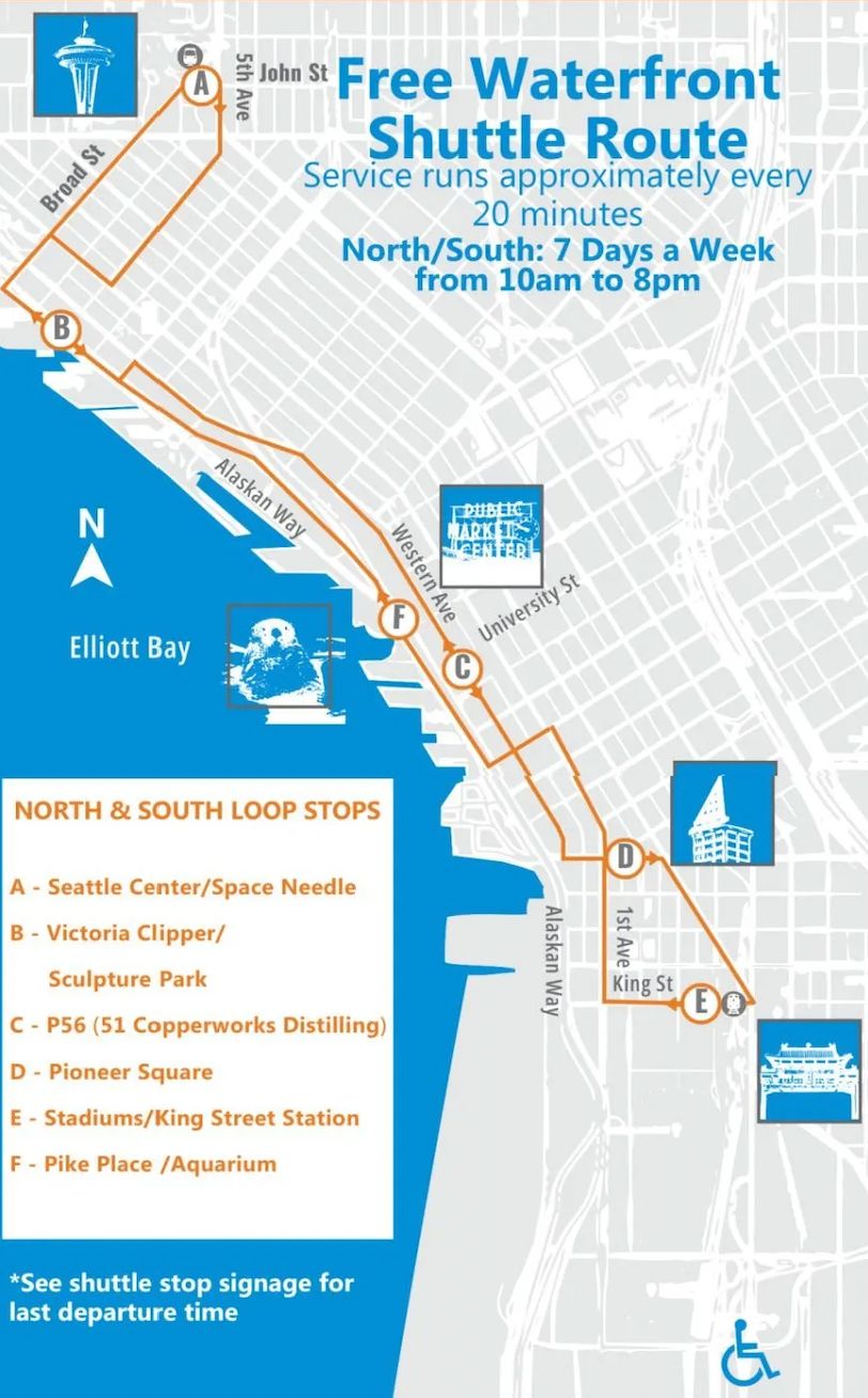 The FREE Seattle Waterfront Shuttle has returned after 4 years