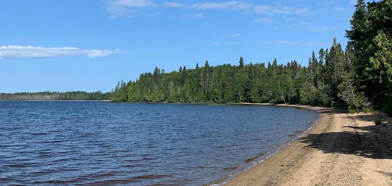 Fushimi Lake Provincial Park has a clear water beach & trail that leads ...
