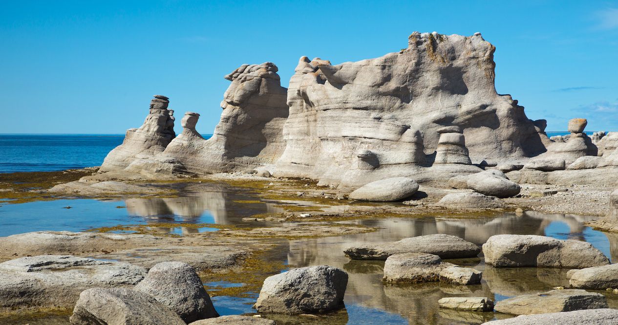Mingan Archipelago National Park has ancient limestone monoliths