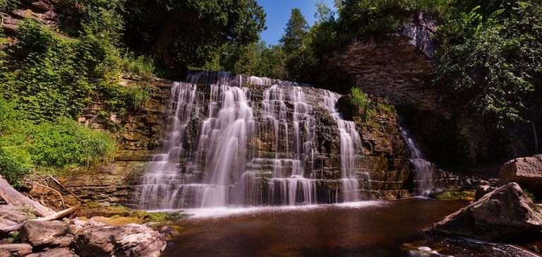 There’s a beautiful rushing waterfall hidden within this Ontario ...