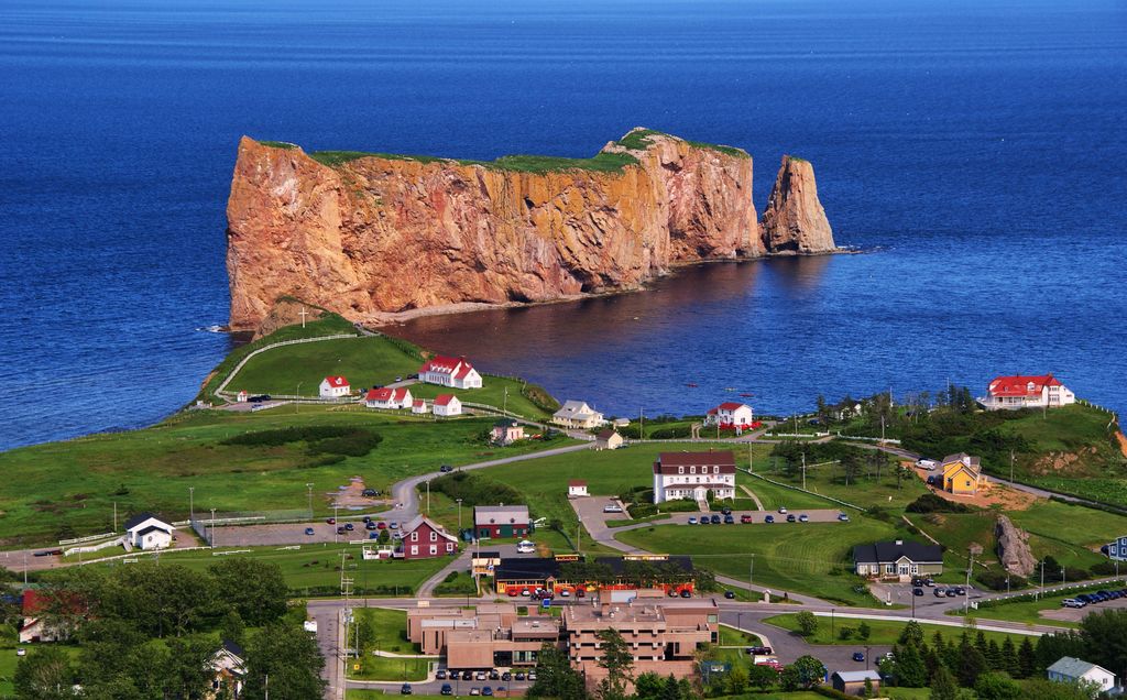 Percé Rock in QC is one of the largest natural arches in the world