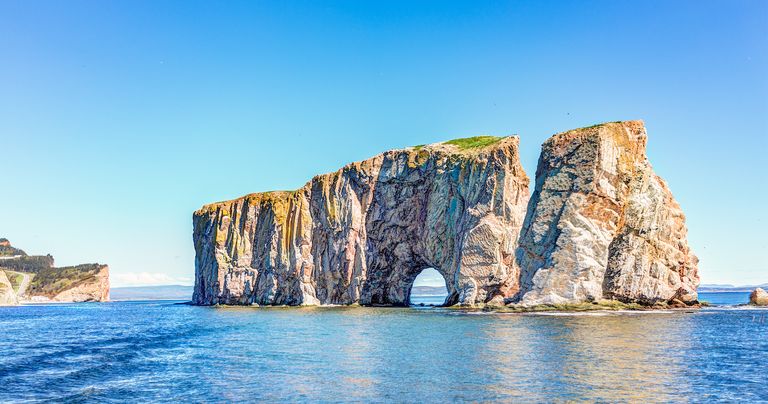 Percé Rock in QC is one of the largest natural arches in the world
