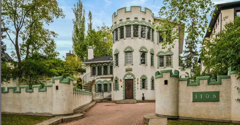 The Calgary castle is for sale right now & all the decor is included