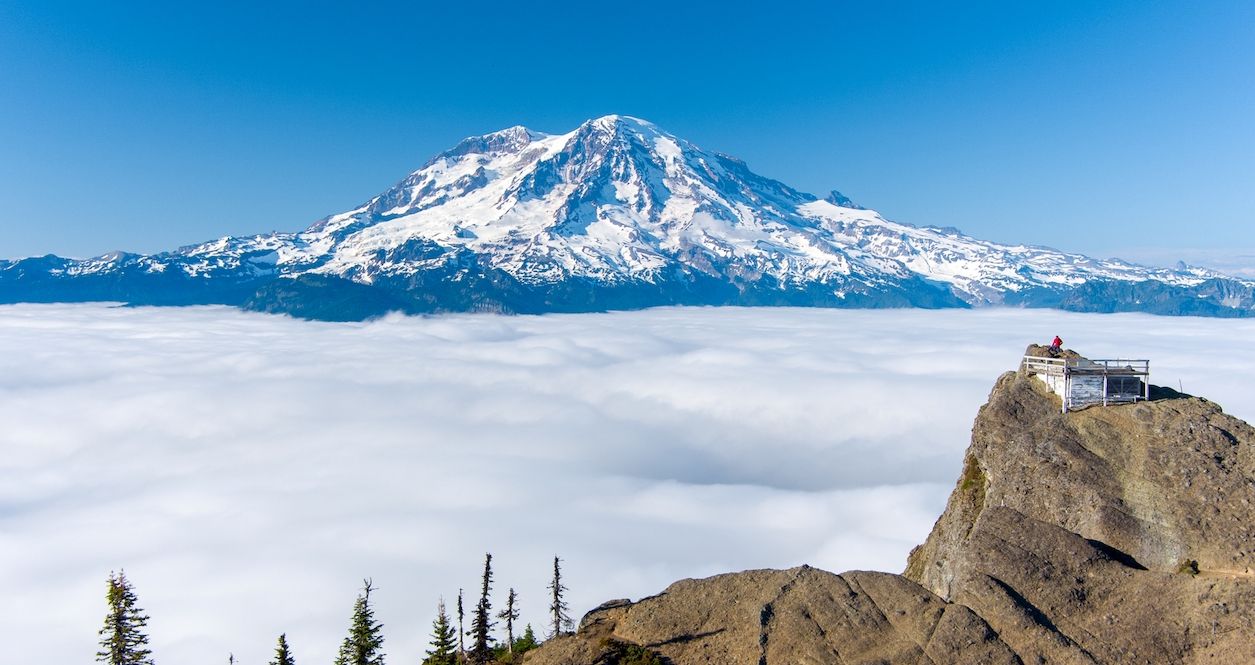 High Rock is 3.2 miles and has stunning views of Mt. Rainier