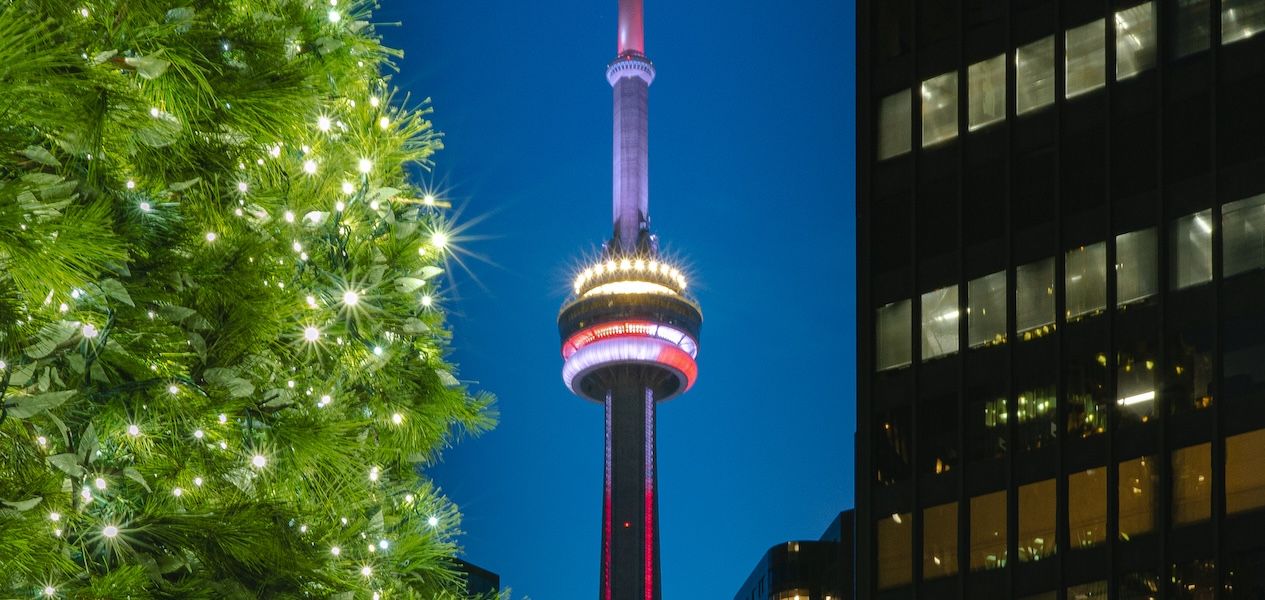 Santa's sleigh is at this new winter village holiday market at the CN Tower