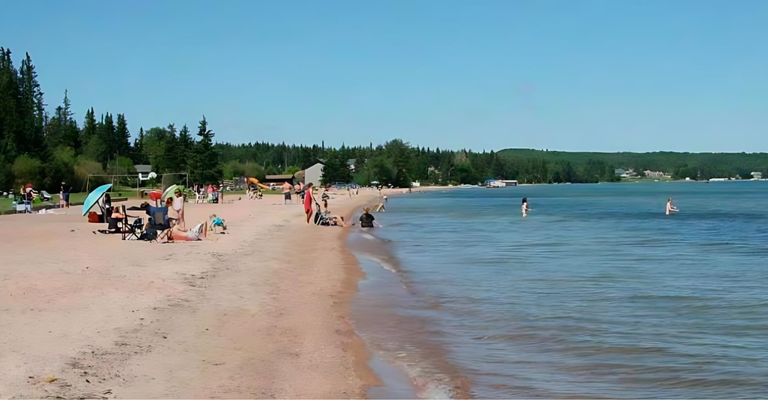 One of "Canada's Top 25 Beaches" is in Alberta & it has a zipline