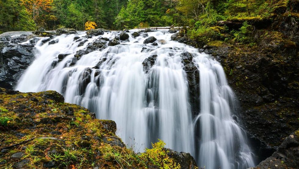 Englishman River Falls Park in British Columbia has two waterfalls