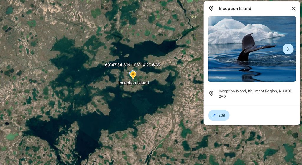 A sub-sub-sub "inception" island lies in Canada's Nunavut Territory